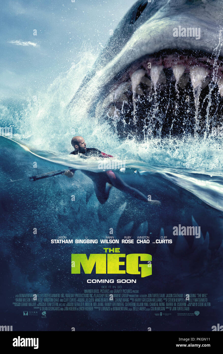 THE MEG, poster, Jason Statham, 2018. © Warner Bros. /Courtesy Everett ...