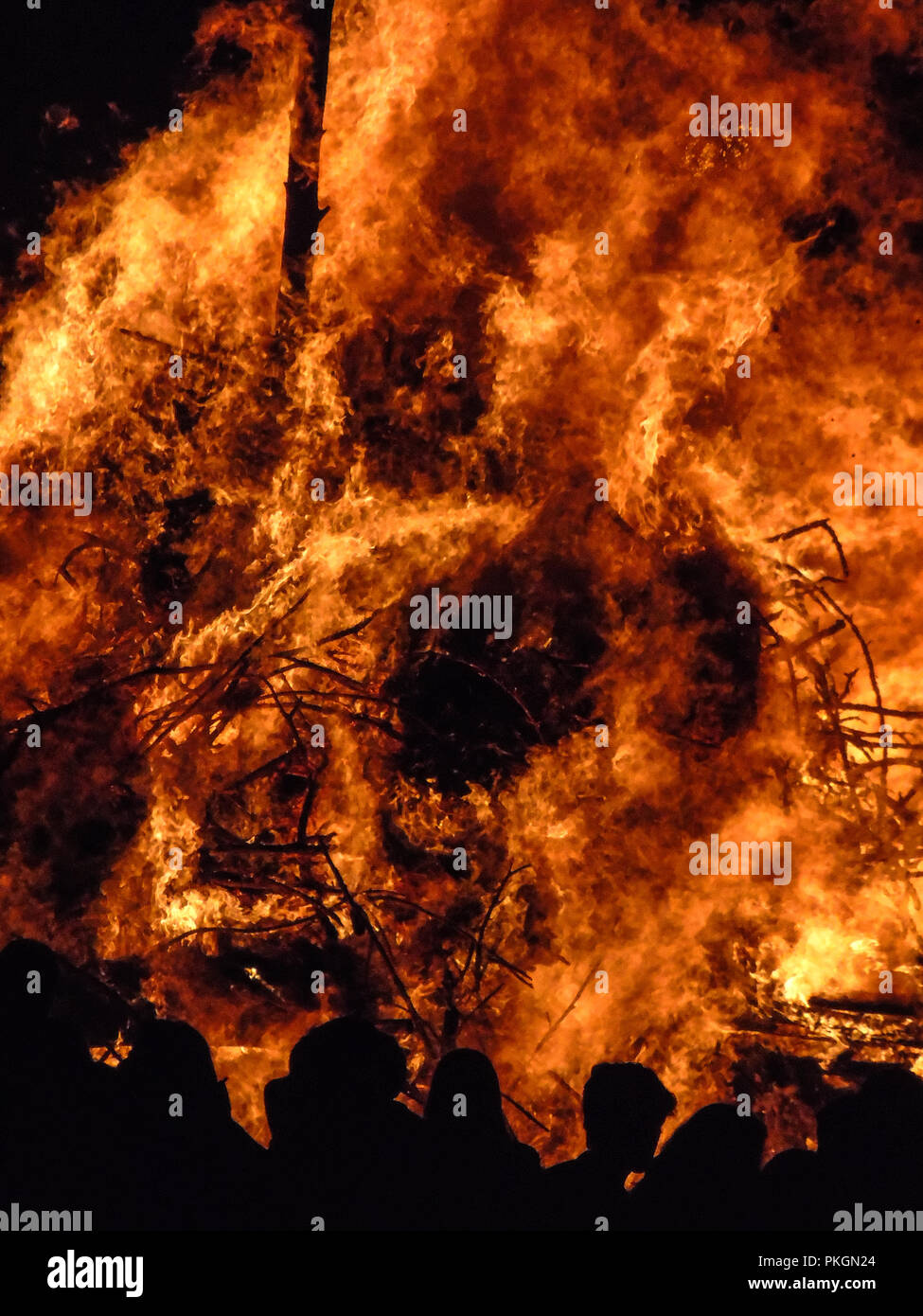 Bonfires of San Juan in Galicia Stock Photo - Alamy