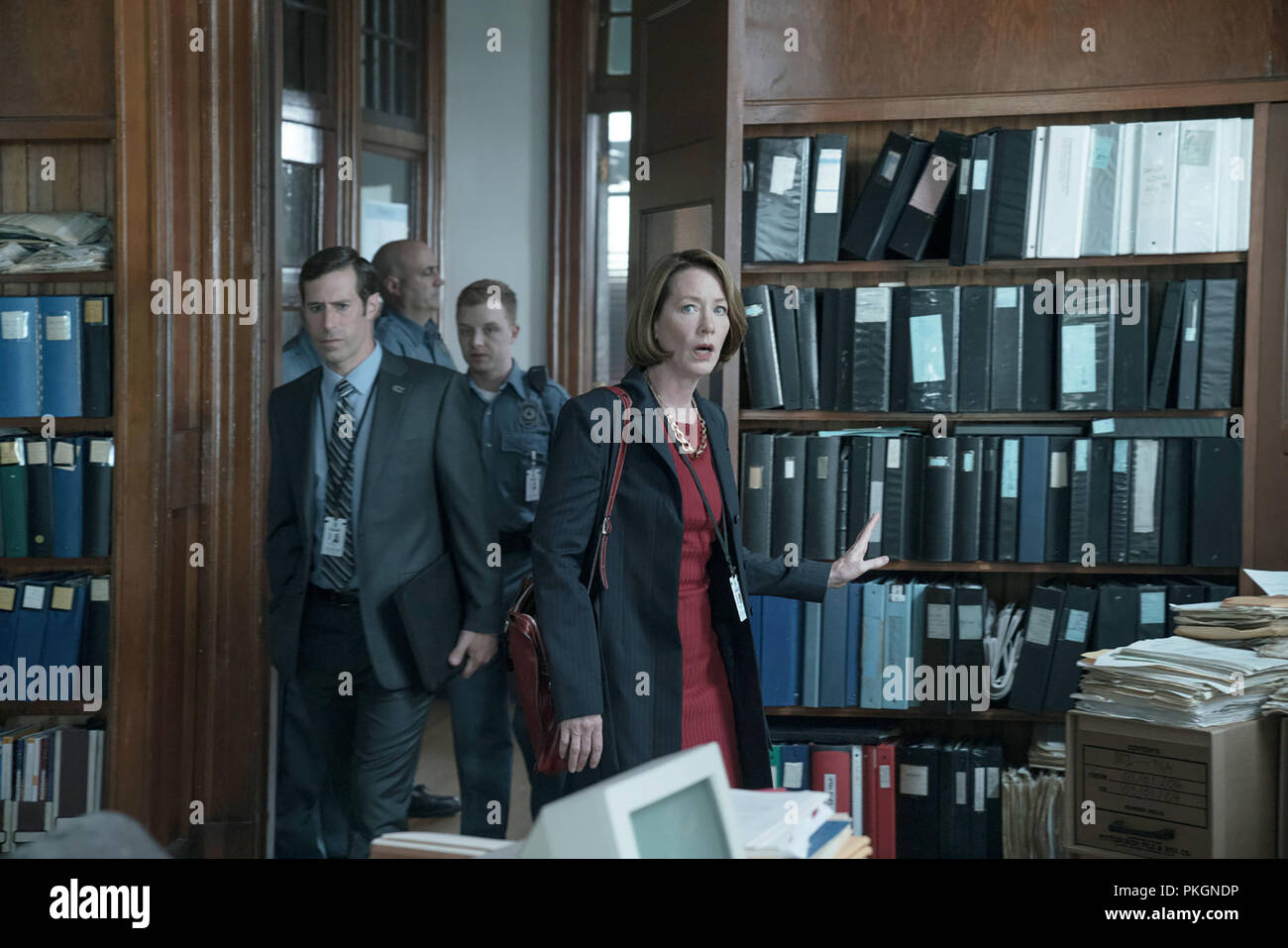 CASTLE ROCK, Josh Cooke (left), Noel Fisher (center), Ann Cusack (right ...
