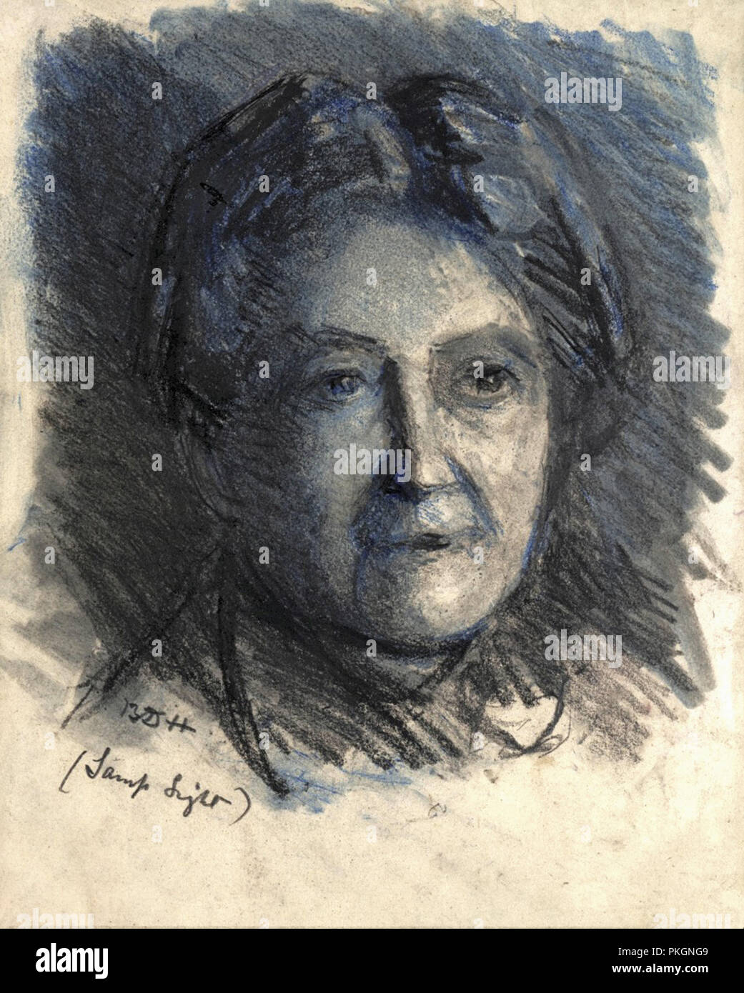 Hamilton Blanche Douglas - Zelfportret Bij Kunstlicht Stock Photo - Alamy