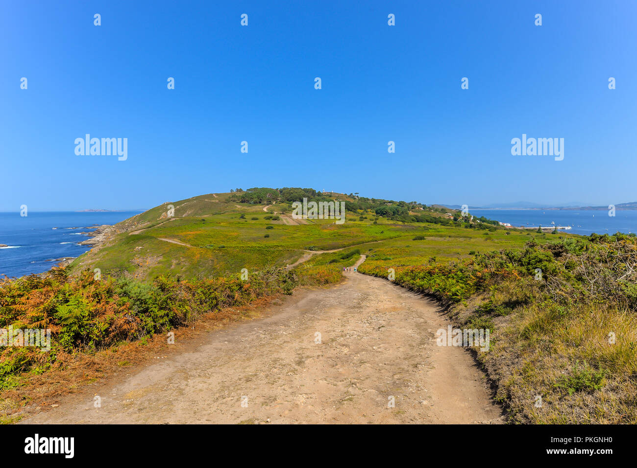 The small island off the Galician coast - Spain Stock Photo - Alamy