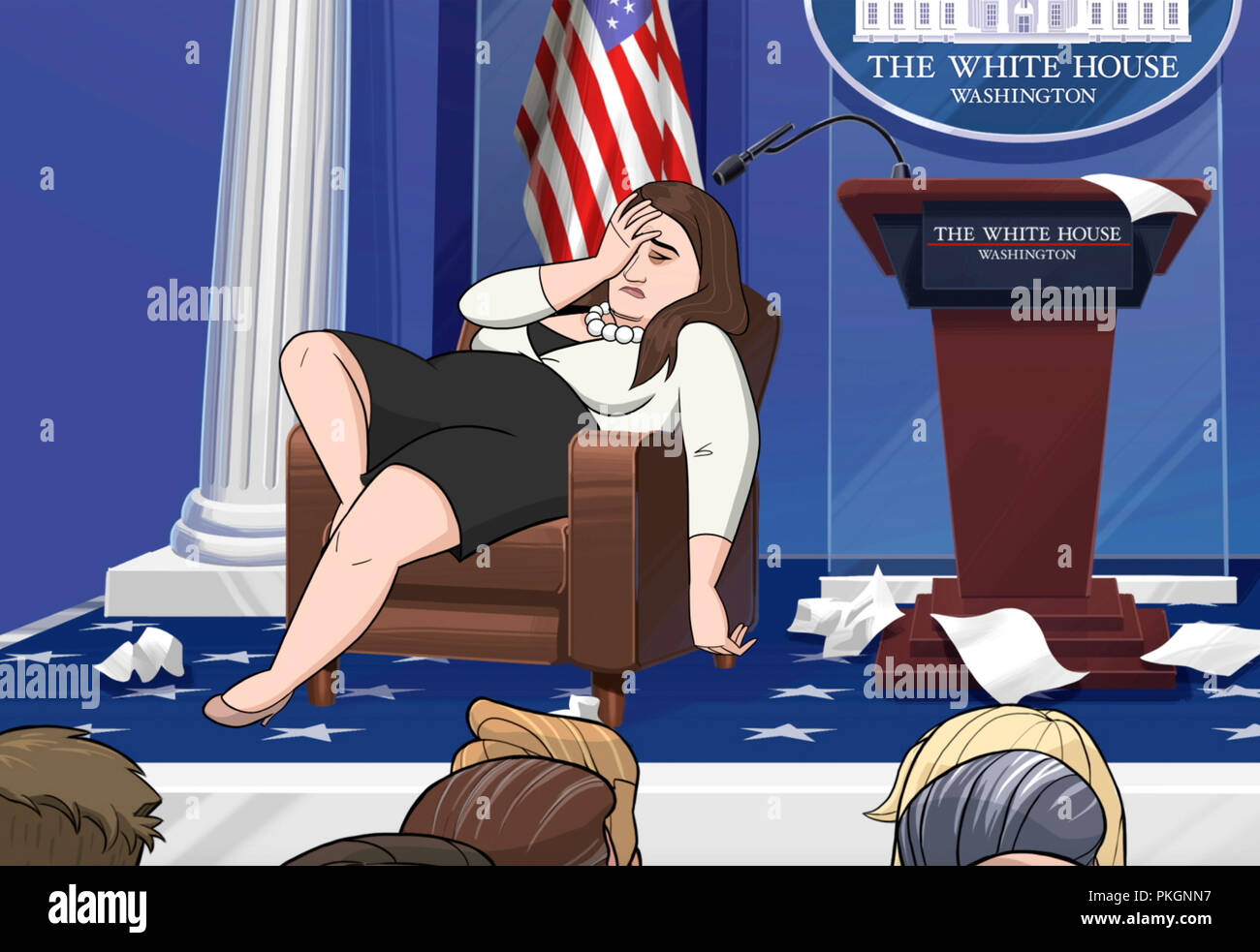 OUR CARTOON PRESIDENT, Sarah Huckabee Sanders (voiced by Jennifer F ...