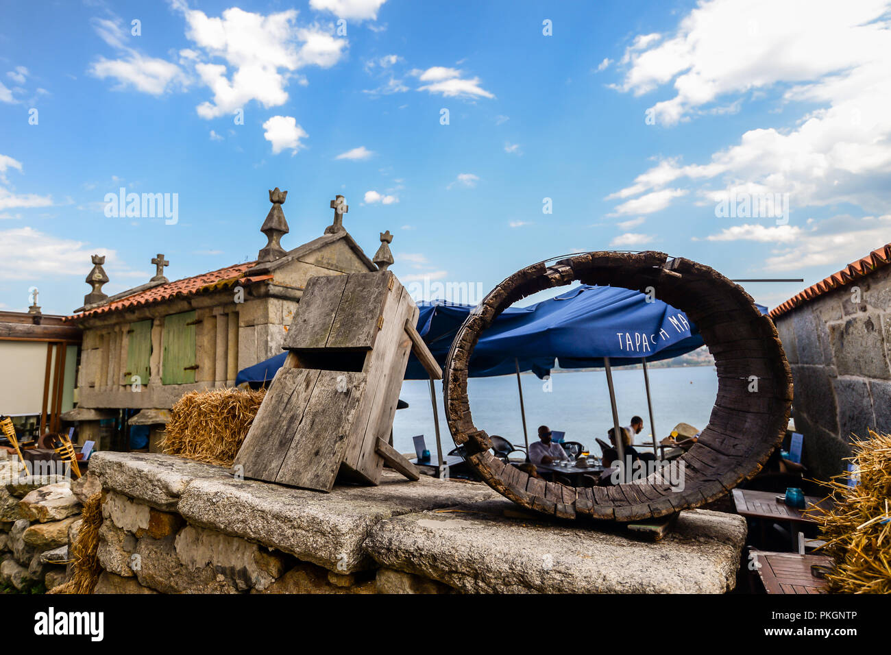 The small Galician village of Combarro - Galicia, Spain Stock Photo - Alamy