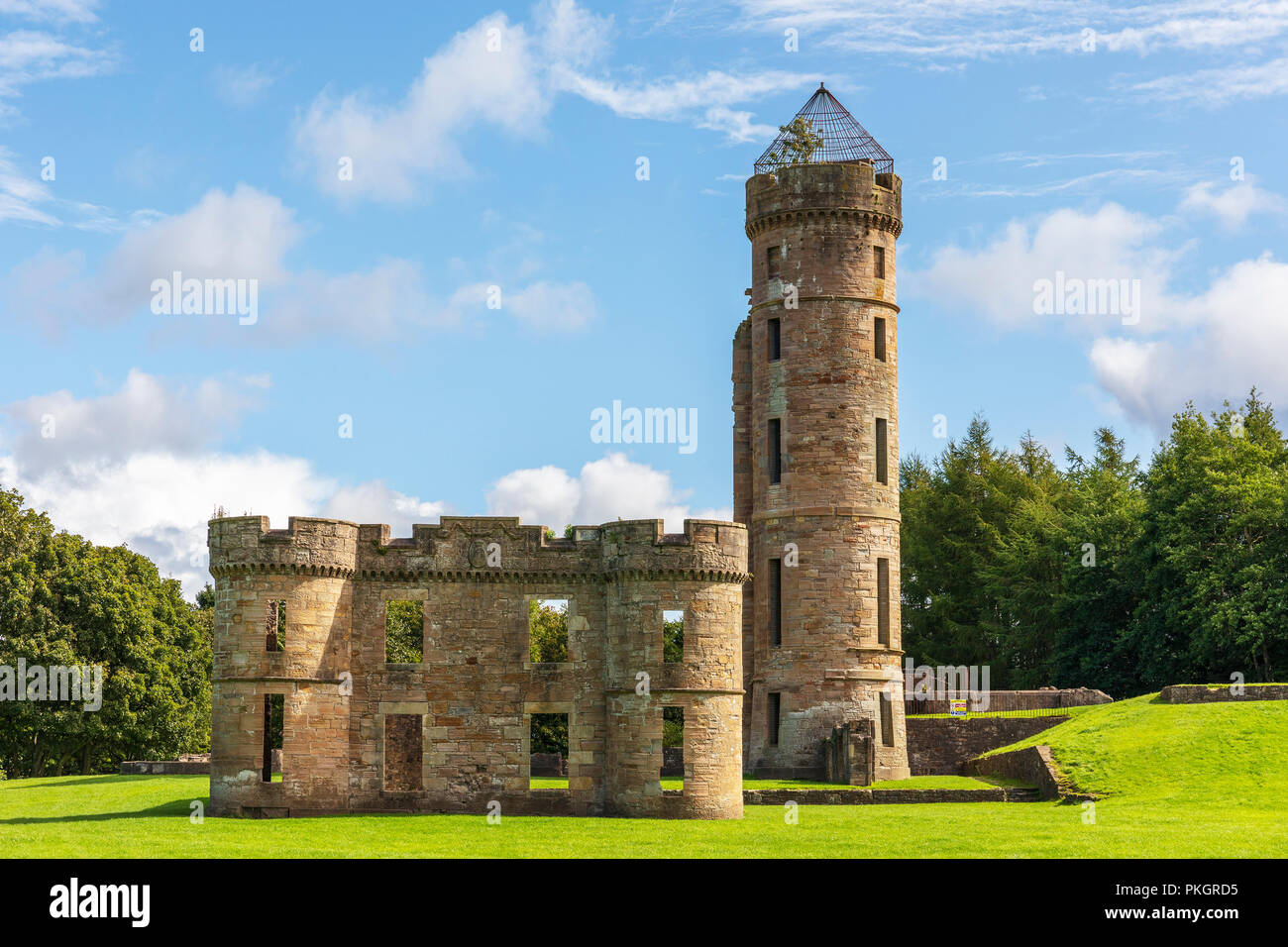 Remains of Eglinton Castle, Kilwinning, Ayrshire, Scotland. Eglinton ...