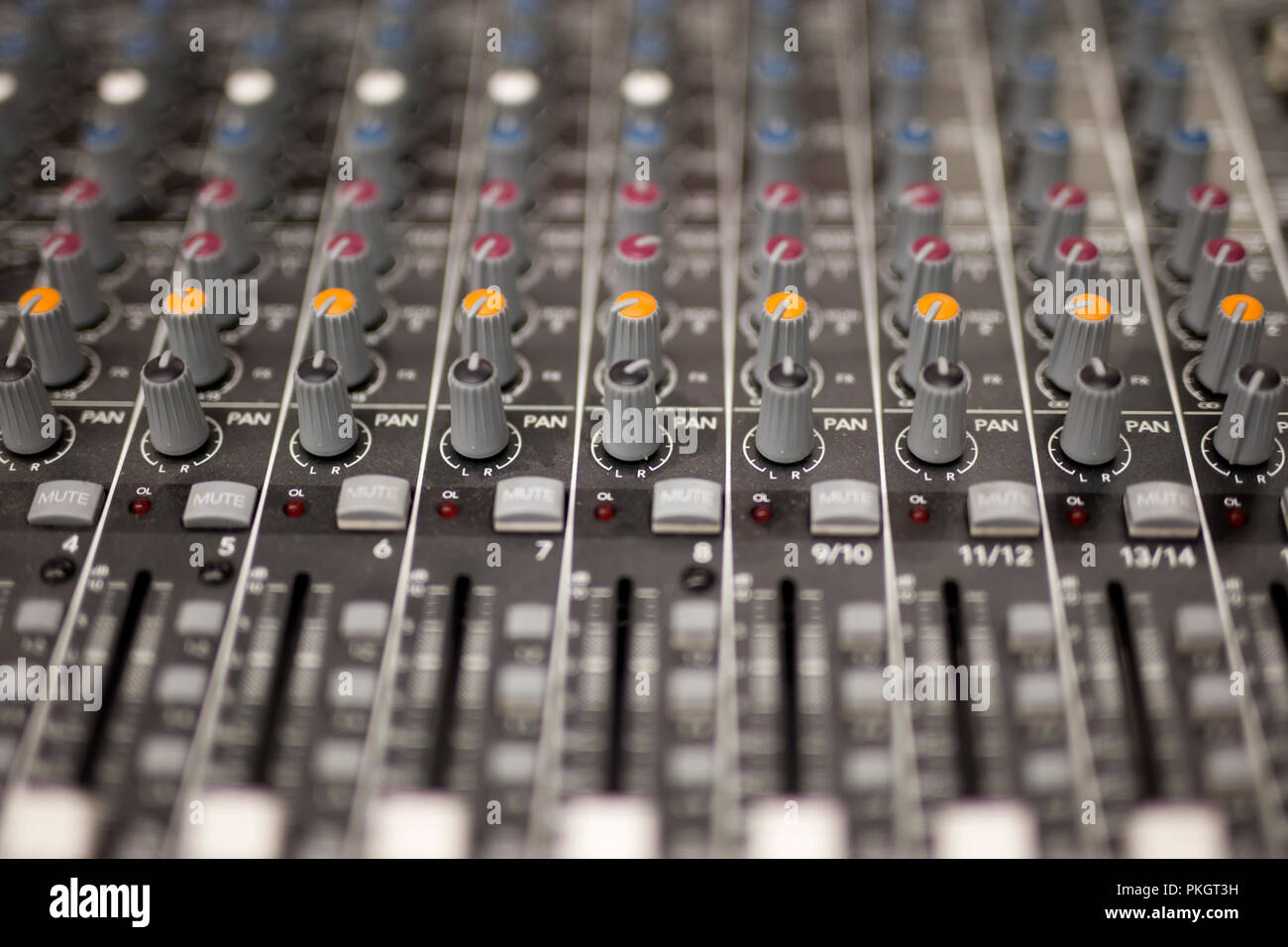 Close up view at mixing console in studio Stock Photo - Alamy Close up view at mixing console in studio Stock Photo - Alamy