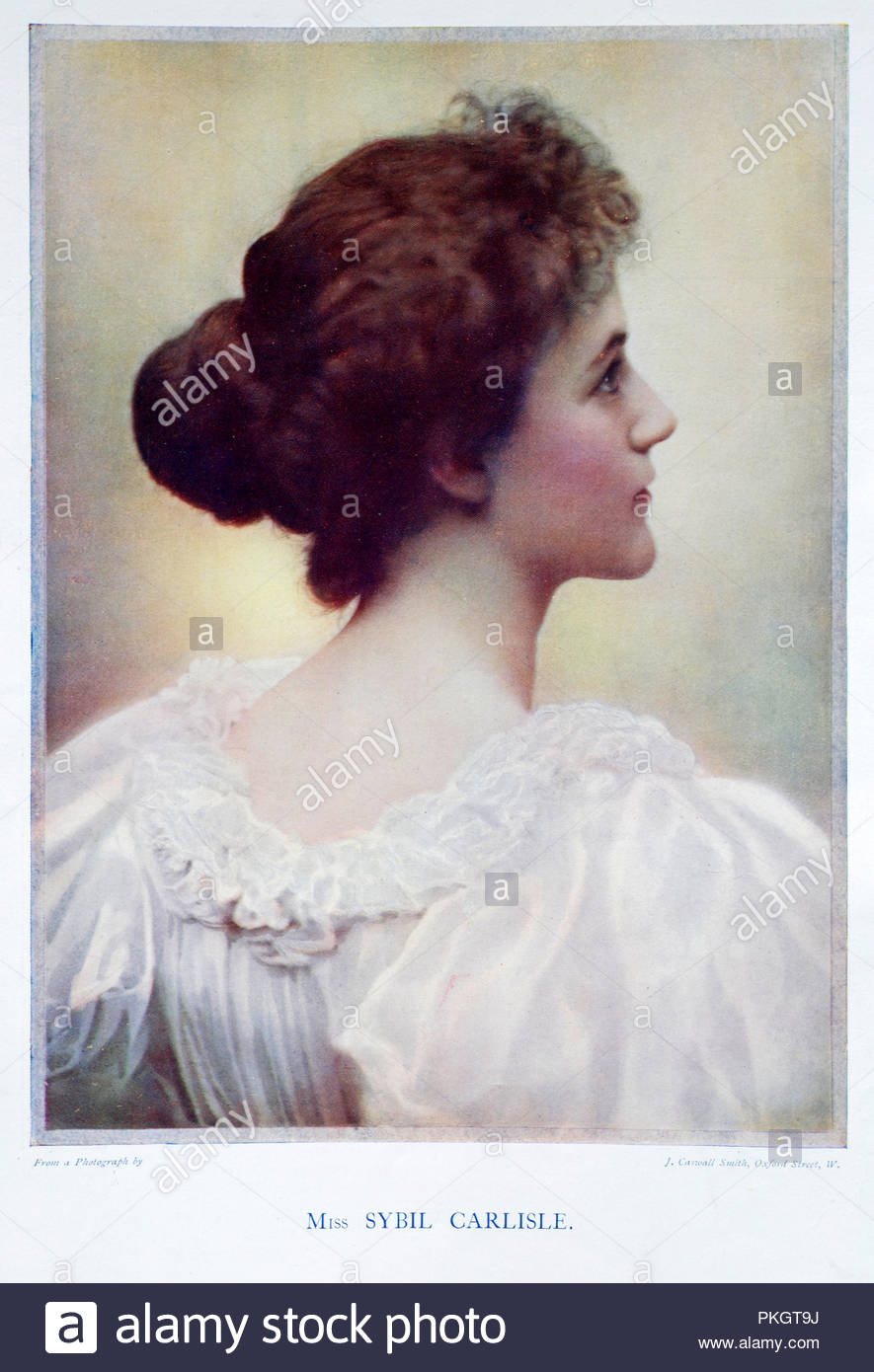 Sybil Carlisle portrait, 1871-1951, was an English actress. Colour ...