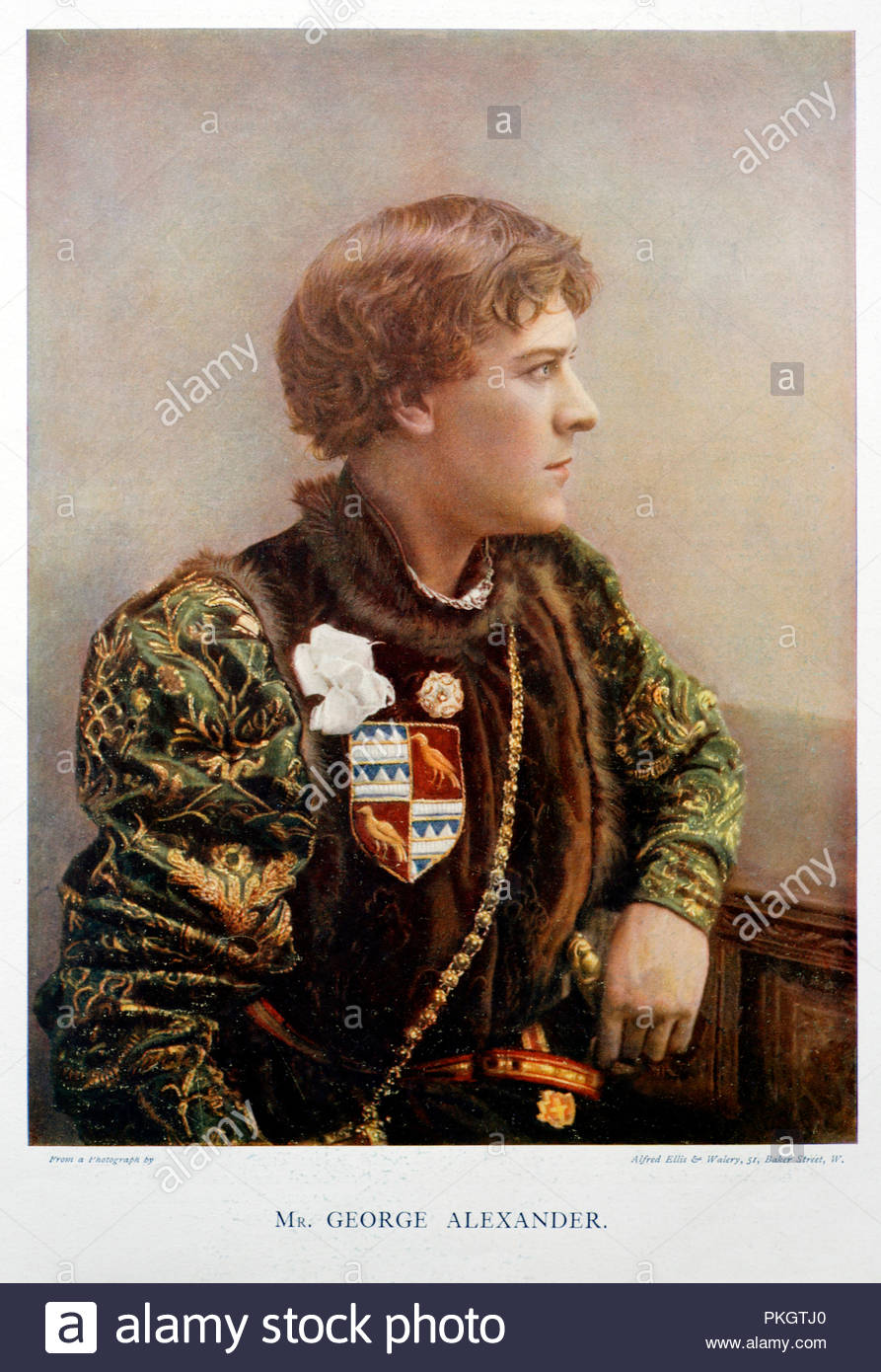 Sir George Alexander portrait, 1858 – 1918, born George Alexander Gibb ...