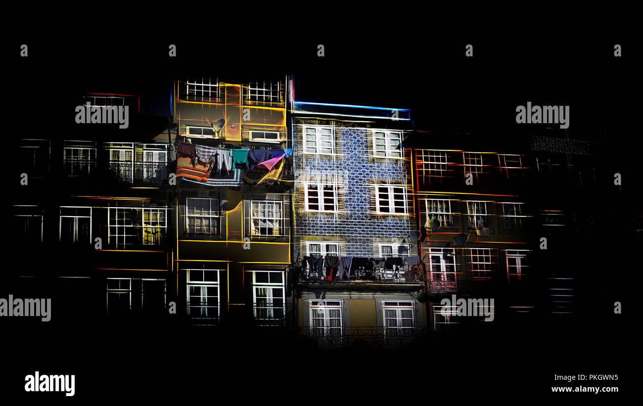 Porto historic center. Unesco world heritage. Digital work Stock Photo ...