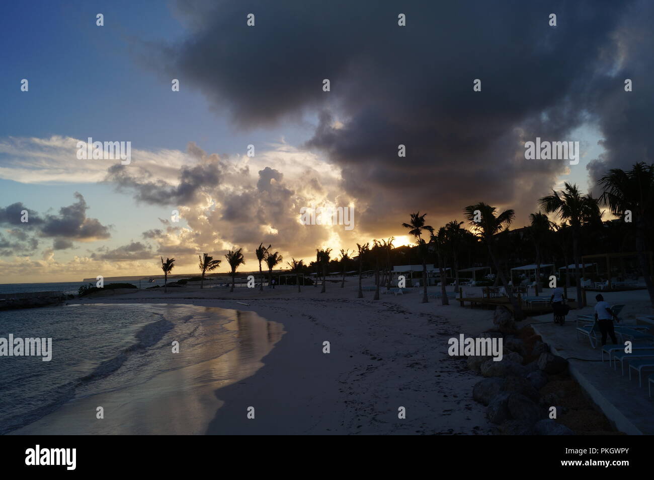 Clouds during the sunset at a beach in Dominican Republic Stock Photo ...
