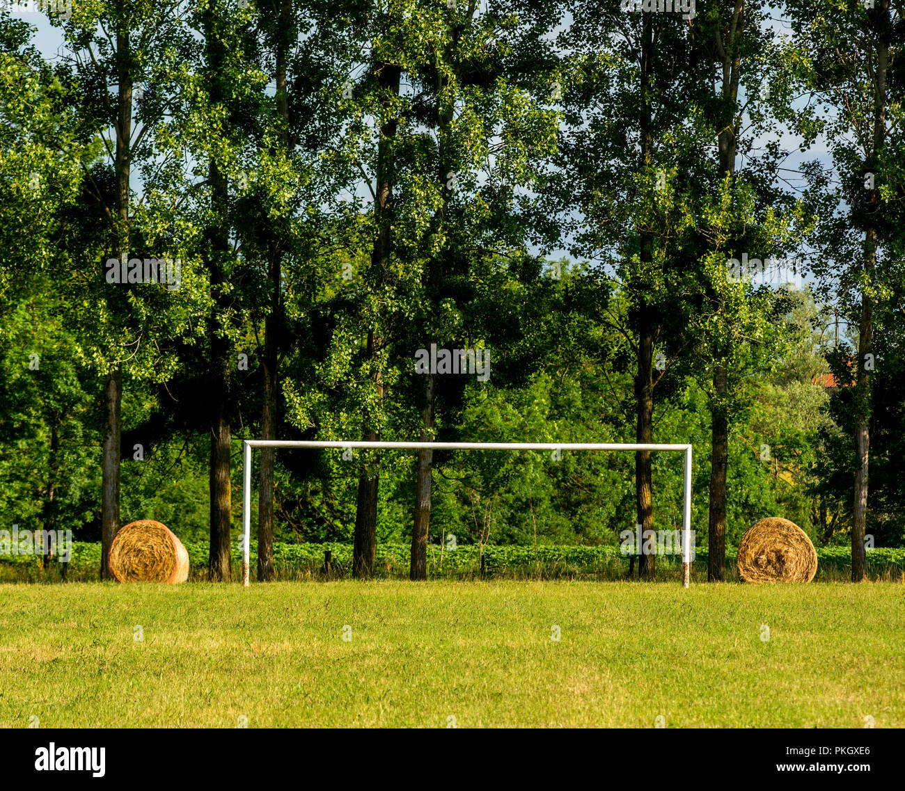 Rusty football goal hi-res stock photography and images - Alamy