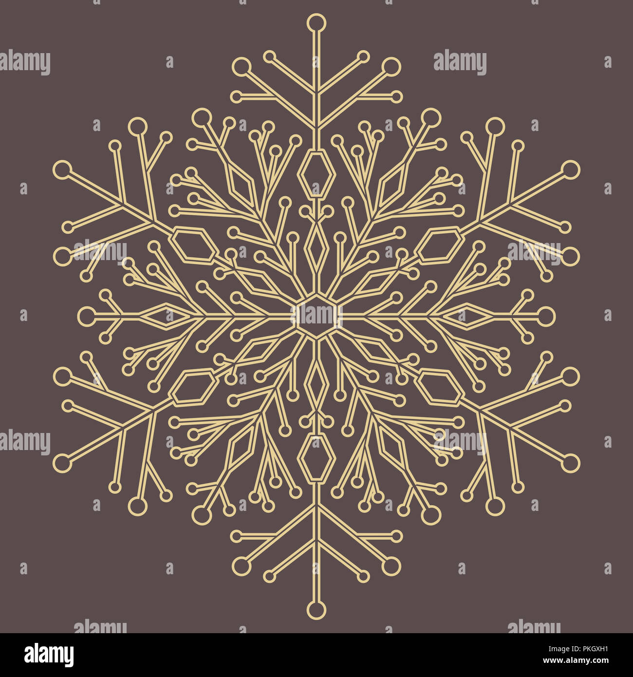 Pretty round snowflake hi-res stock photography and images - Alamy
