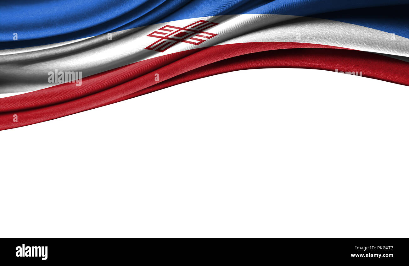 Grunge colorful flag of Mari El with copyspace for your text or images ...