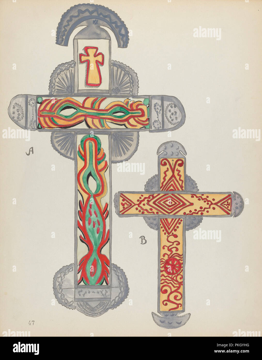 Plate 47: Crosses of Tin: From Portfolio "Spanish Colonial Designs of ...