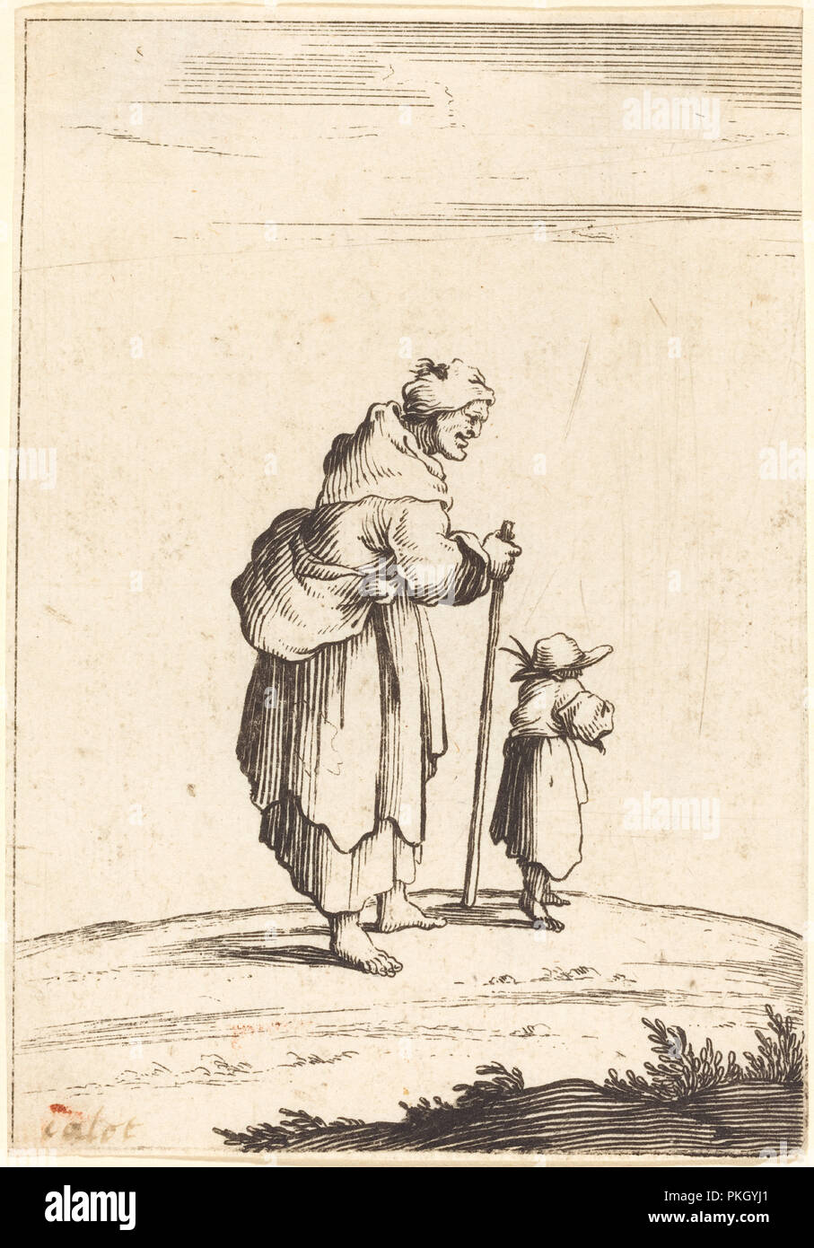 Female Beggar Drawing