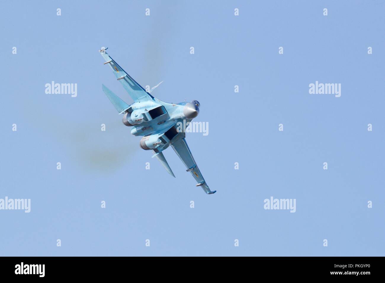 Ukrainian Air Force - Sukhoi Su-27 fighter jet codenamed 'Flanker' by ...