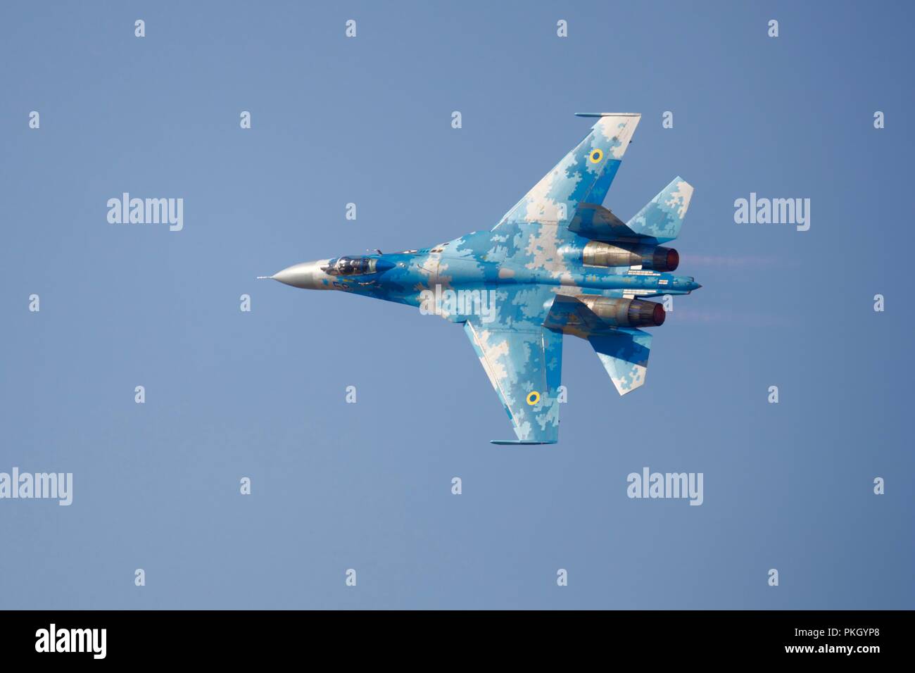 Ukrainian Air Force - Sukhoi Su-27 fighter jet codenamed 'Flanker' by ...