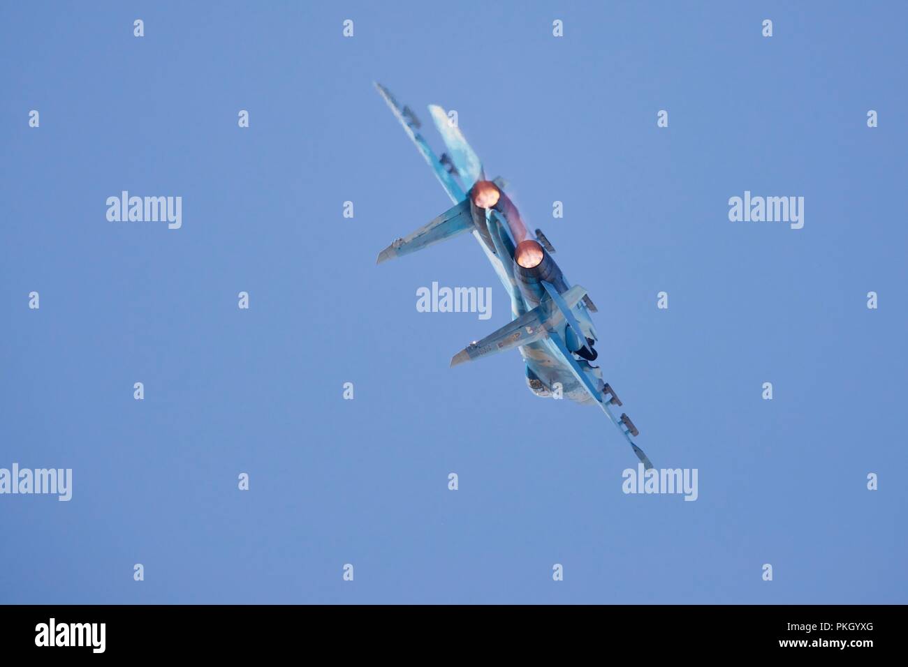 Ukrainian Air Force - Sukhoi Su-27 fighter jet codenamed 'Flanker' by ...