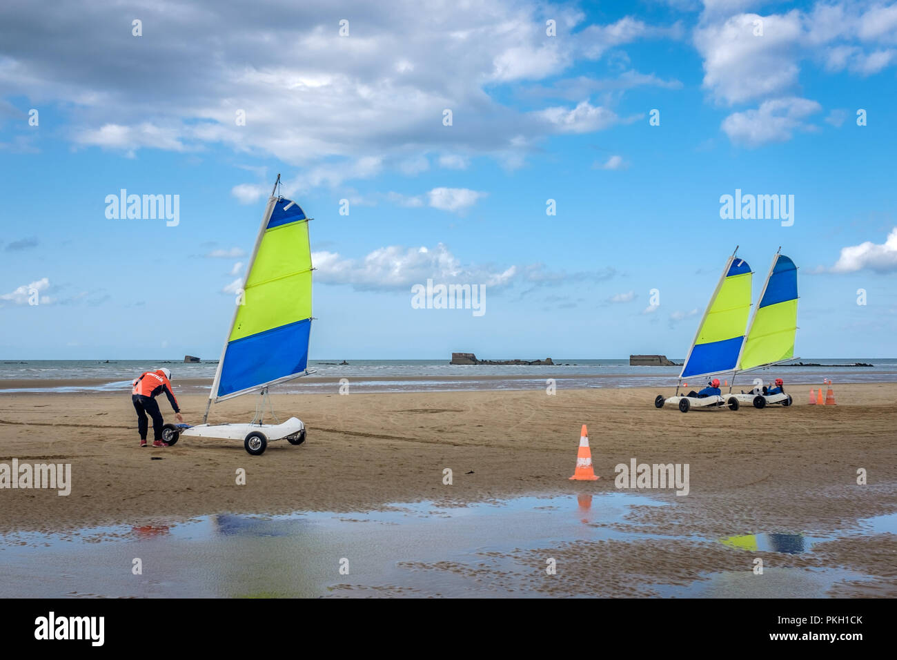 Land sailing on the beach of Asnelles, Saturday 19 August, Normandy ...