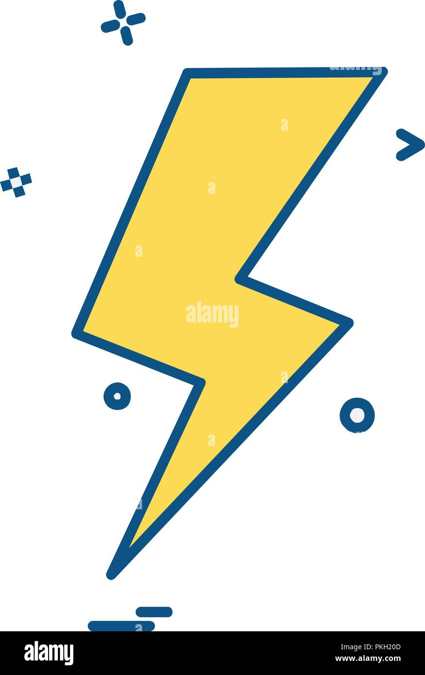 Thunder icon design vector Stock Vector Image & Art - Alamy
