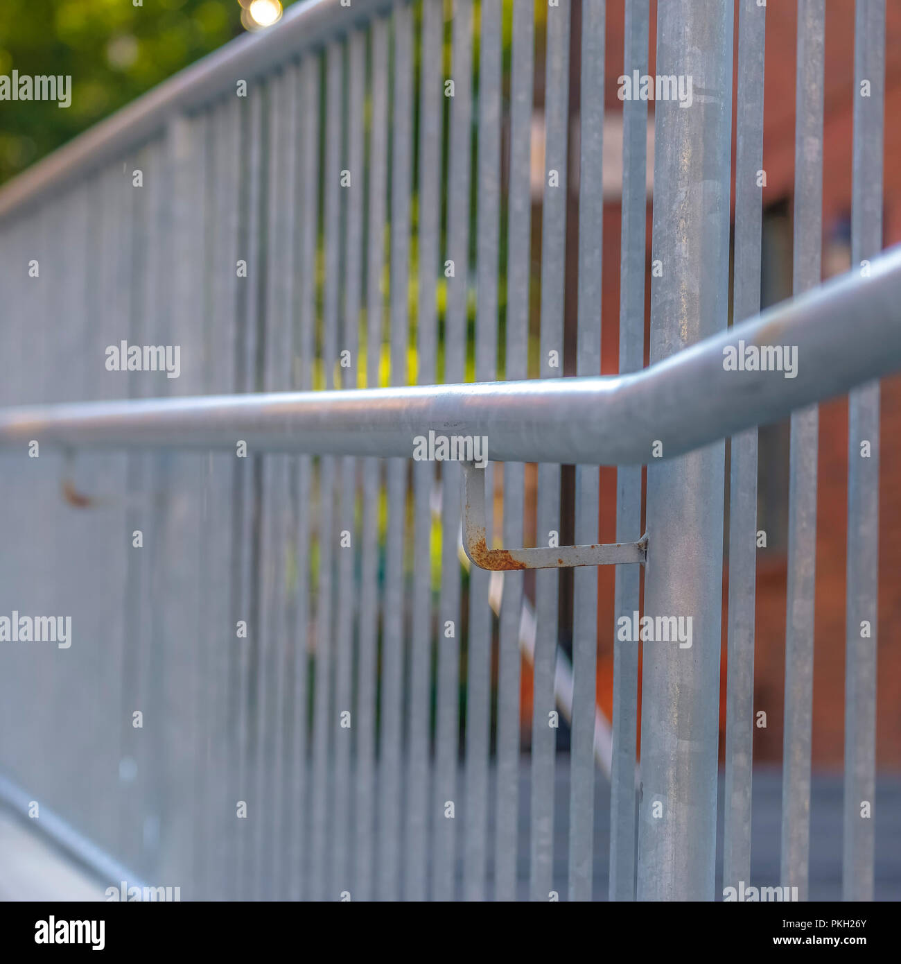 Close up walkway railing park hi-res stock photography and images - Alamy