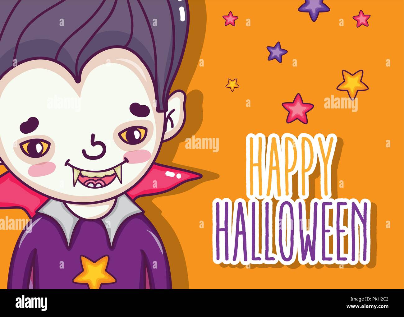 Happy halloween card cartoons Stock Vector Image & Art - Alamy