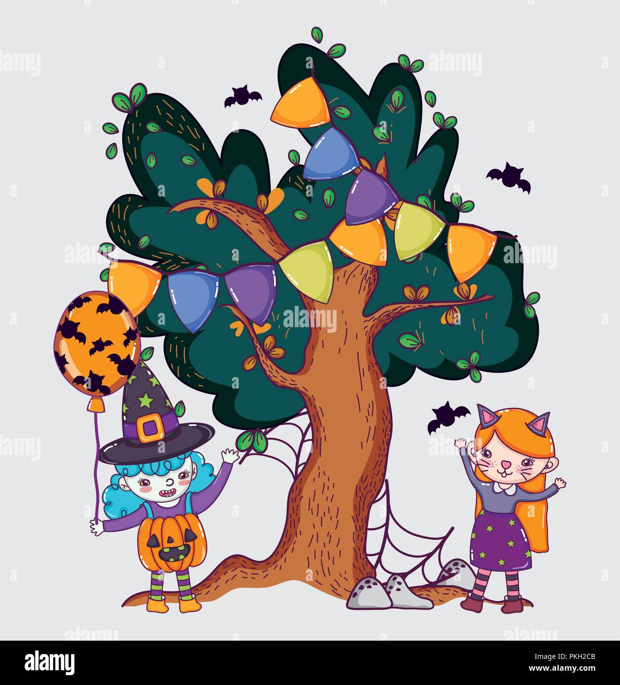 Halloween cute cartoons Stock Vector Image & Art - Alamy