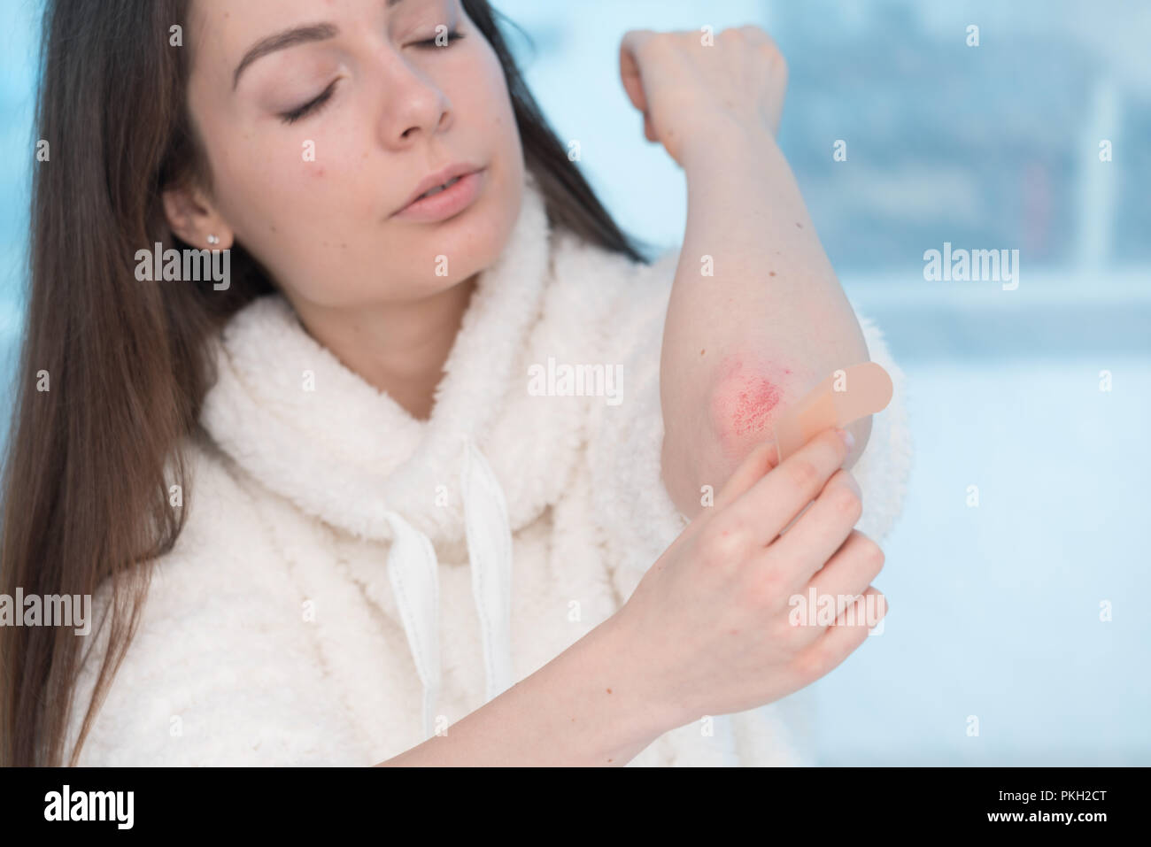 Woman sticky tape hi-res stock photography and images - Alamy