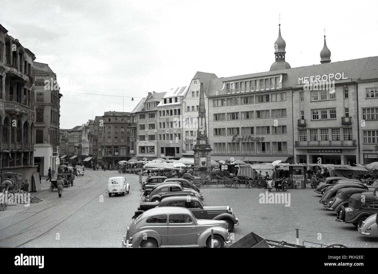 1950s, historical, post-war, City Centre, Koln, Germany Stock Photo - Alamy