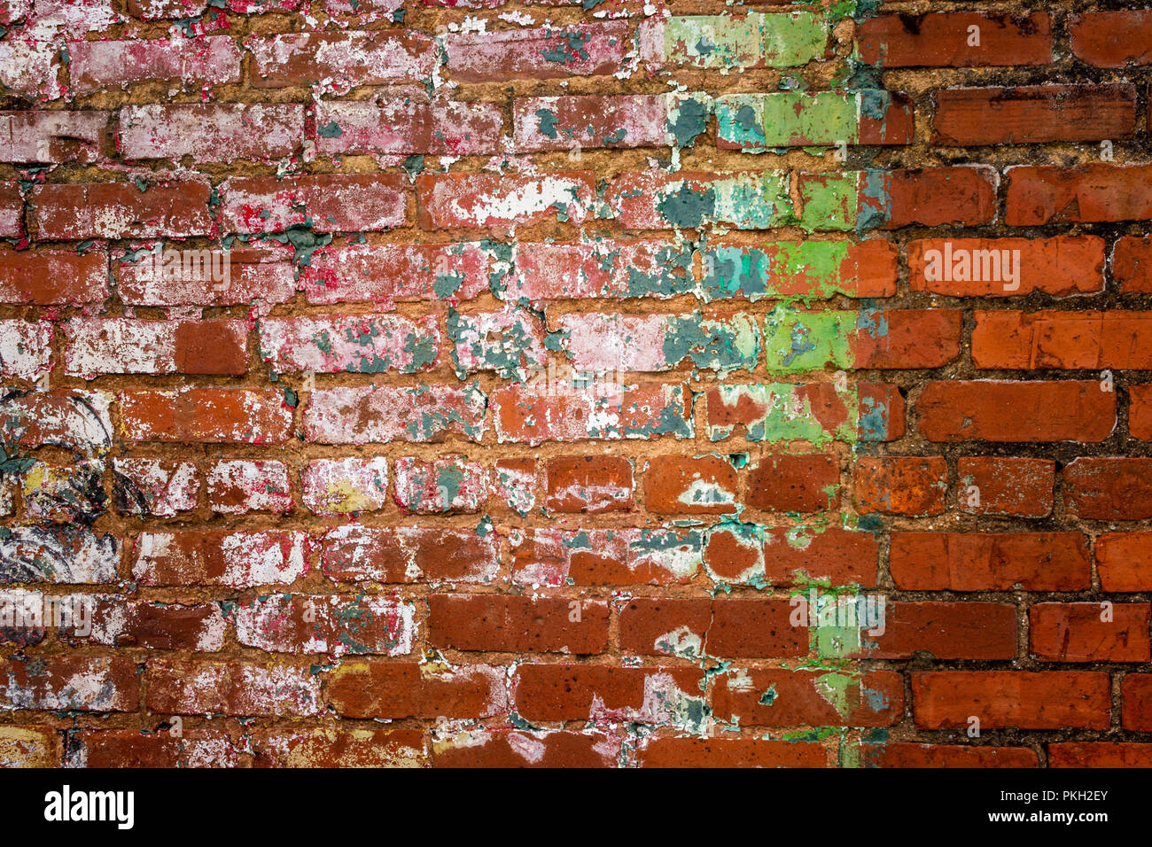 Painted Brick Wall Stock Photo - Alamy