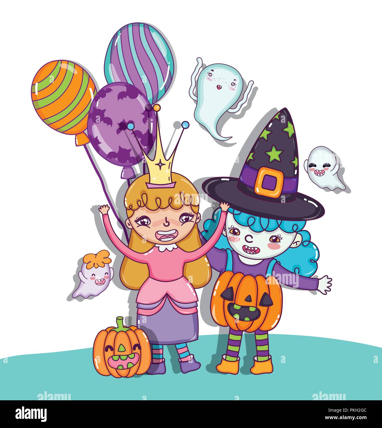Halloween and kids cartoons Stock Vector Image & Art - Alamy