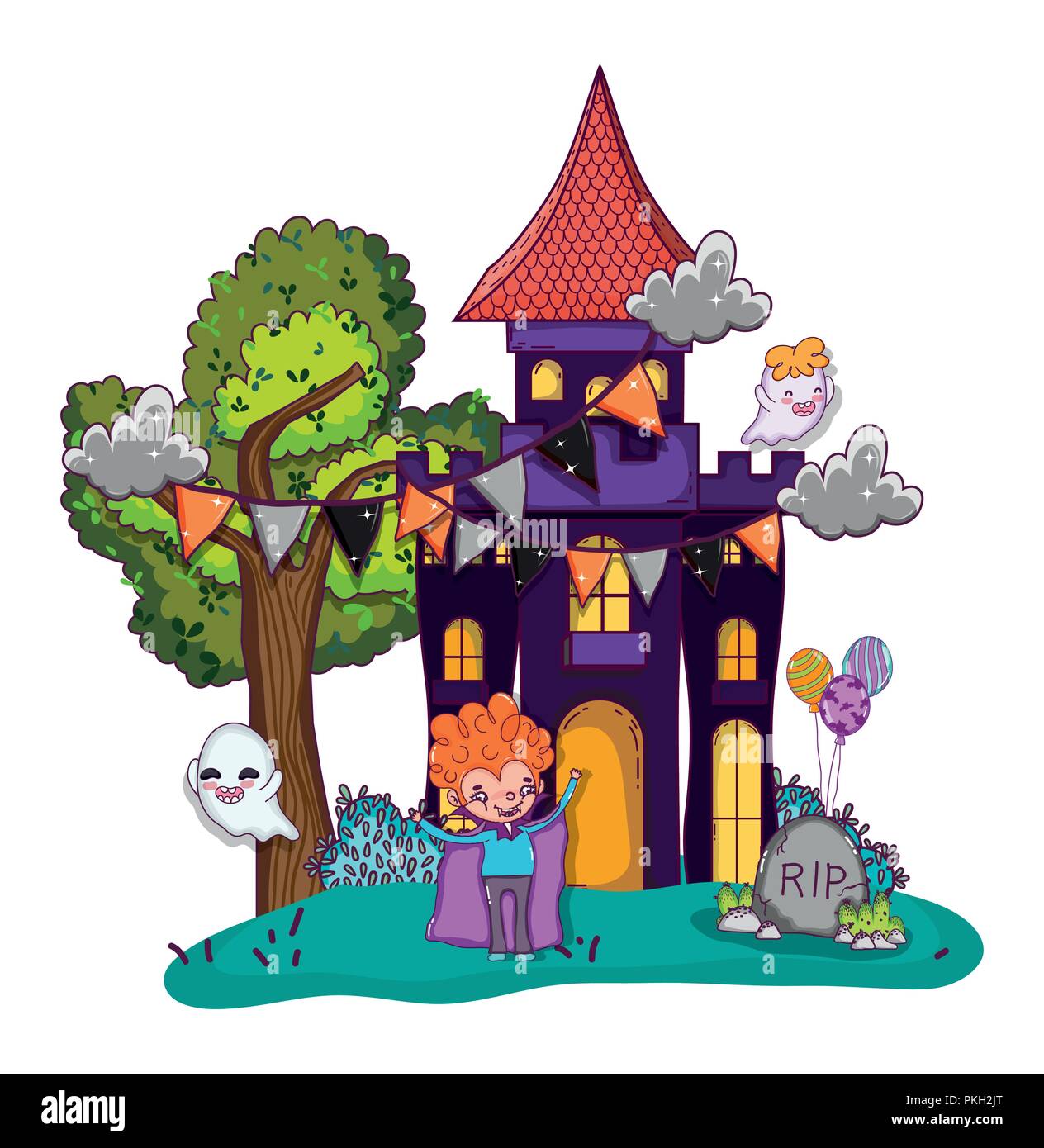 Halloween and kids cartoons Stock Vector Image & Art - Alamy