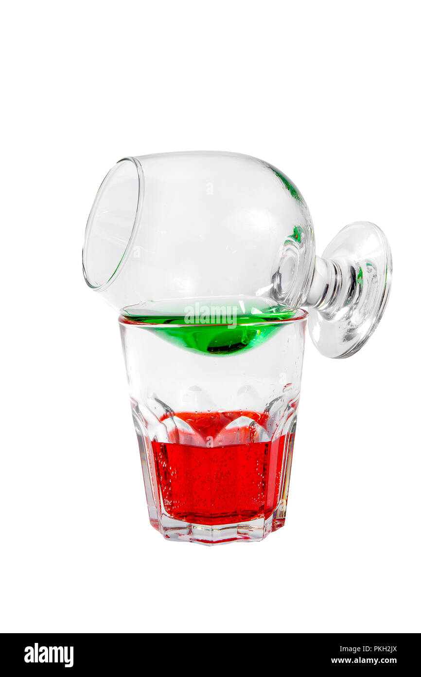 Glass grenadine syrup on Cut Out Stock Images & Pictures - Alamy