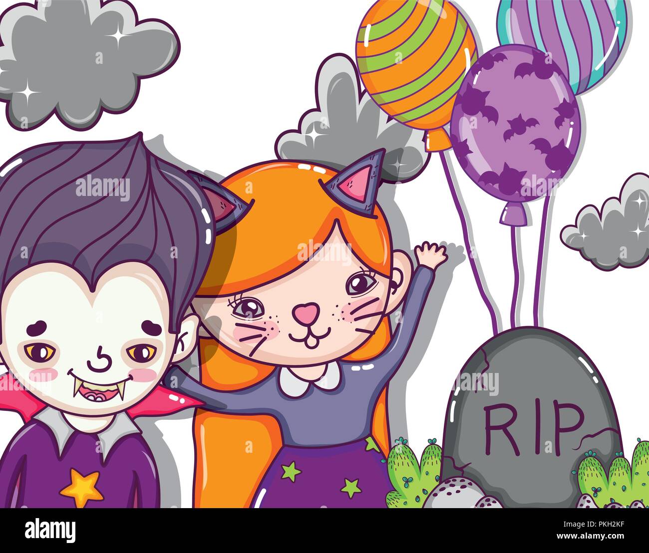 Halloween and kids cartoons Stock Vector Image & Art - Alamy