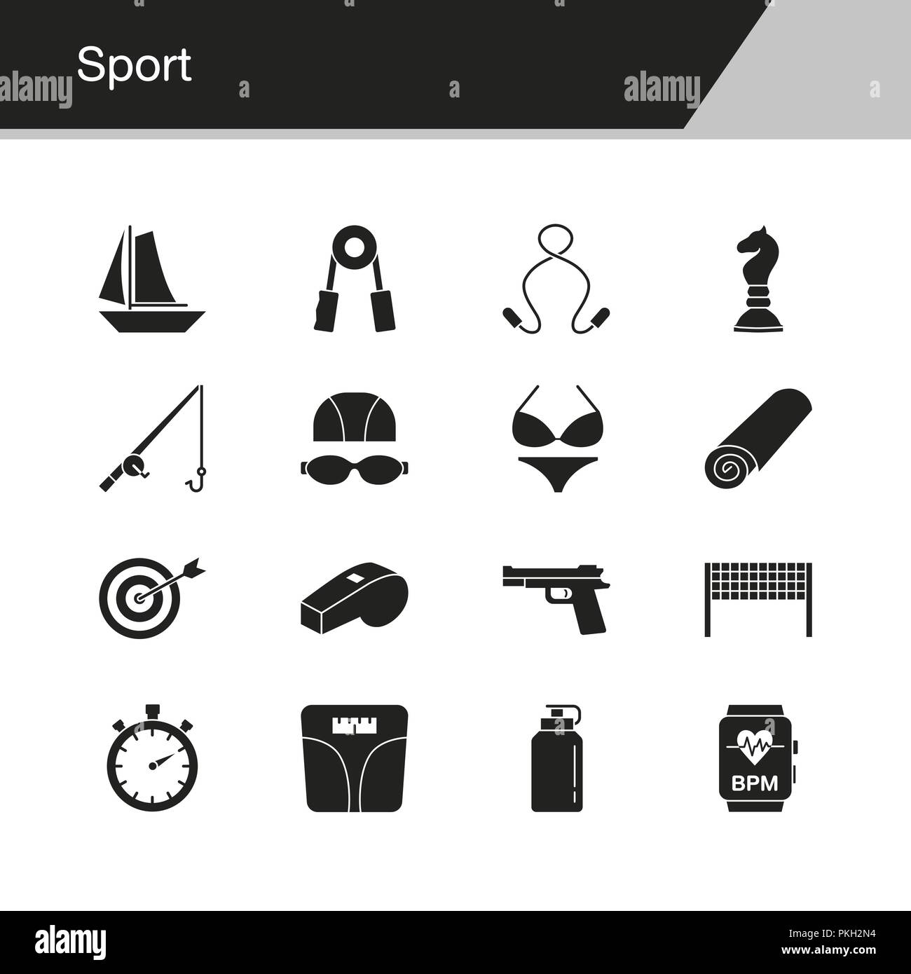 Sport icons. Design for presentation, graphic design, mobile ...