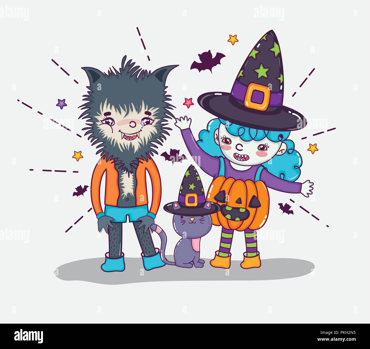 Halloween and kids cartoons Stock Vector Image & Art - Alamy