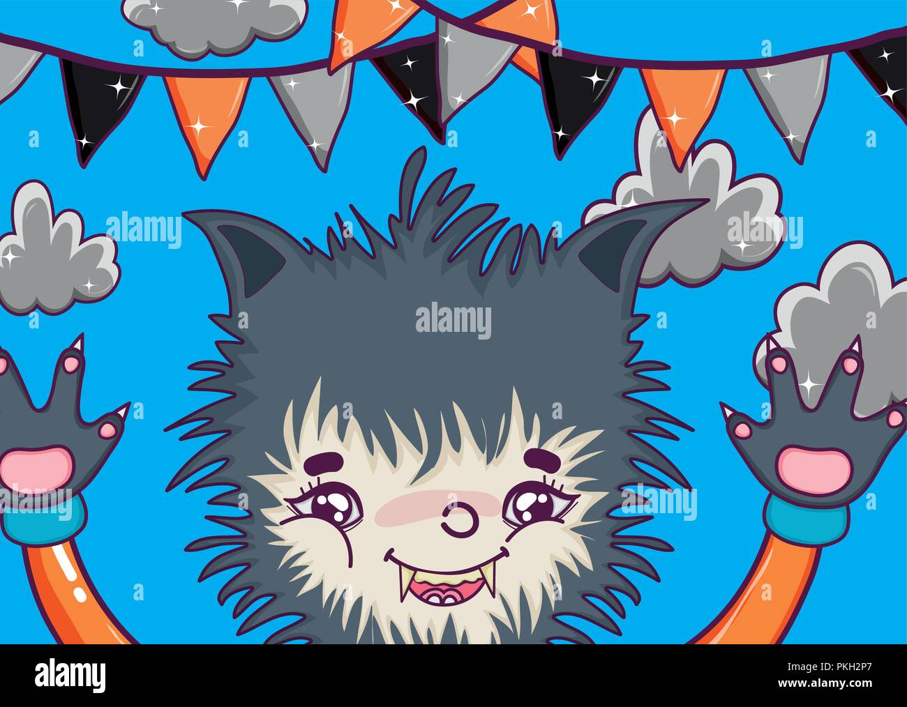 Werewolf costume child Stock Vector Images - Alamy