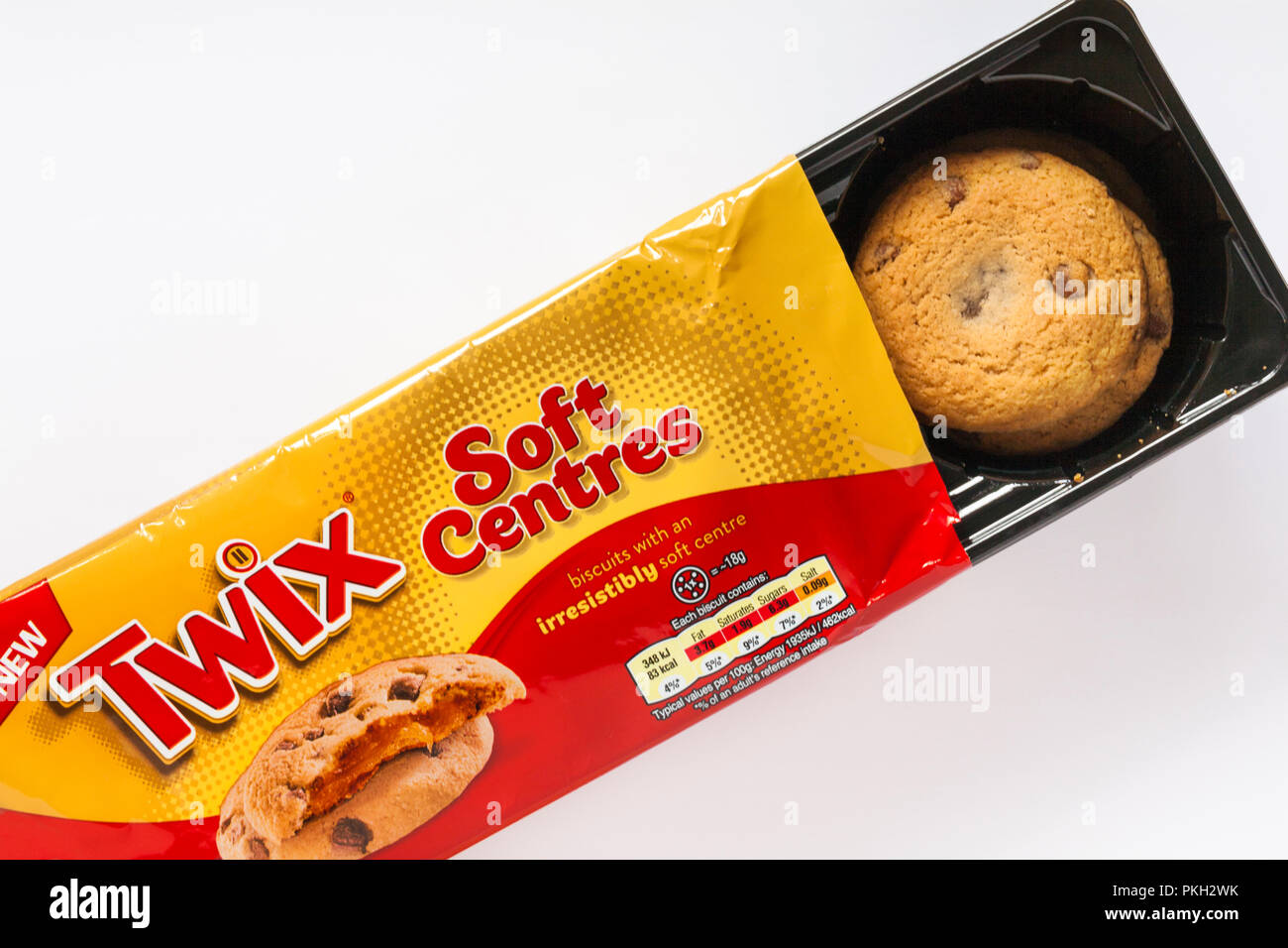 Packet of new Twix Soft Centres biscuits with an irresistibly soft ...