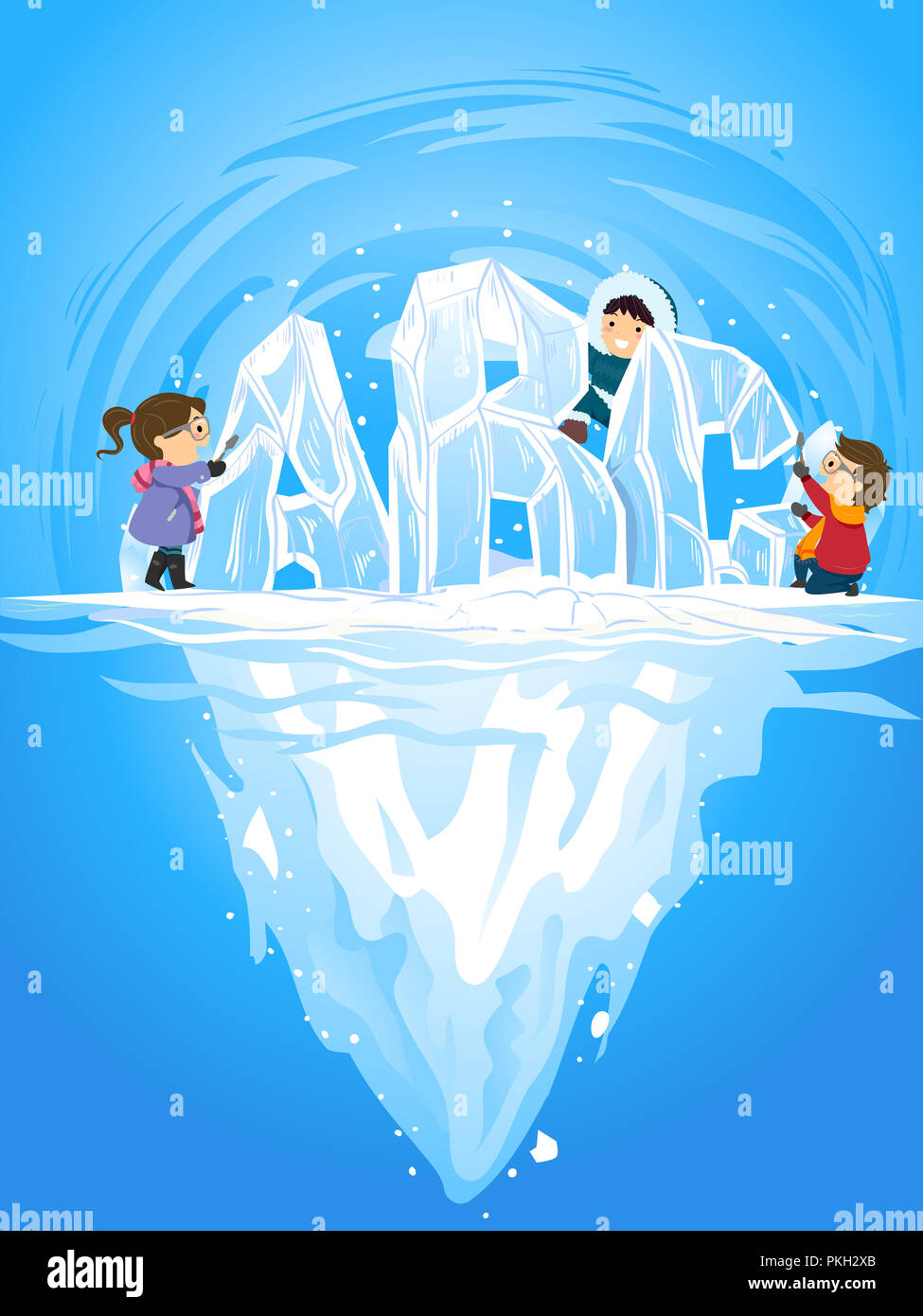 Ice carving illustration hi-res stock photography and images - Alamy