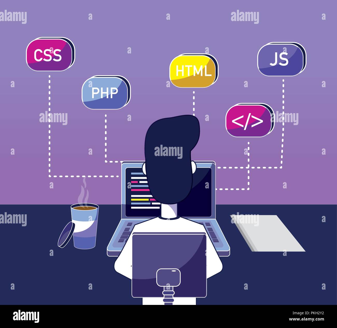 Programmer Cartoon Illustration Programmer Working Stock Photos ... Programmer Cartoon Illustration Programmer Working Stock Photos ...