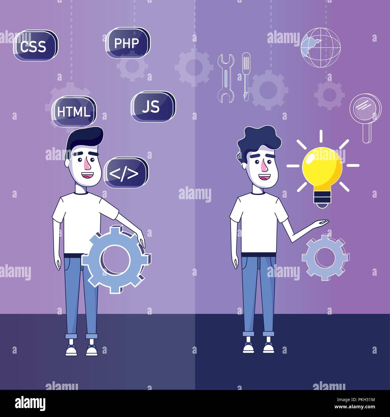 Software programmer cartoon Stock Vector Image & Art - Alamy