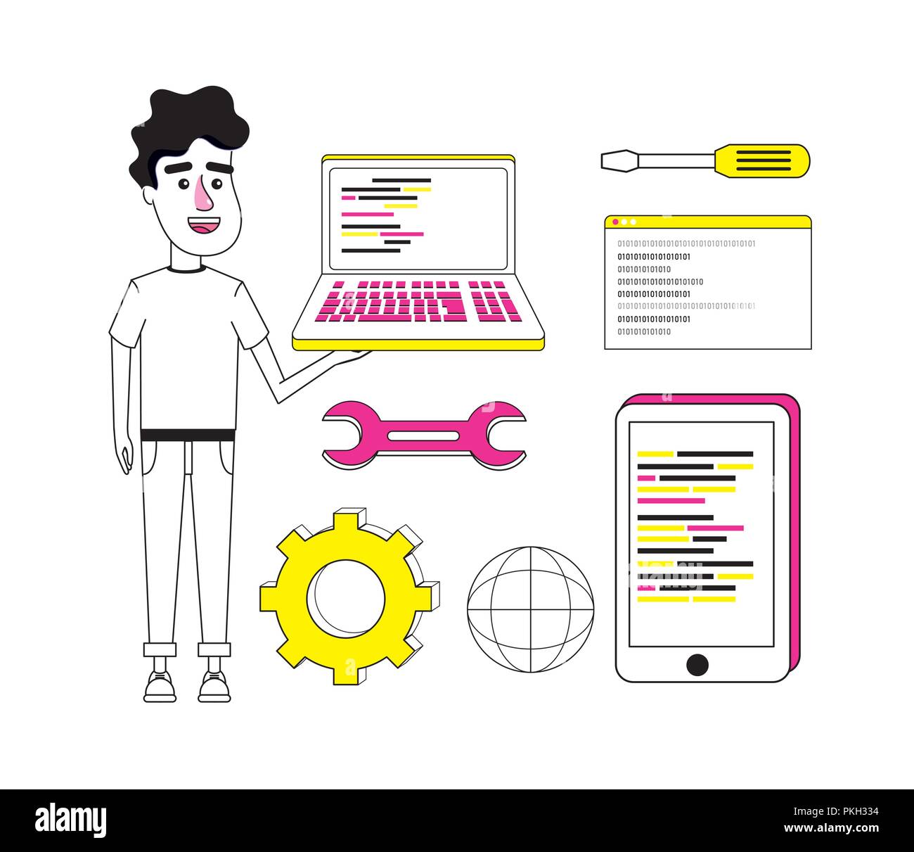 Internet cartoons Cut Out Stock Images & Pictures - Alamy