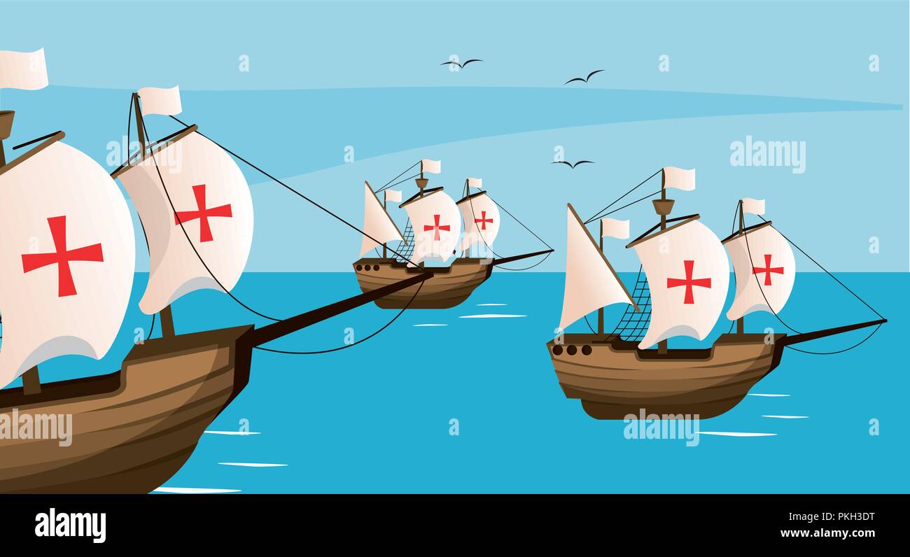 Columbus day cartoons Stock Vector Image & Art - Alamy