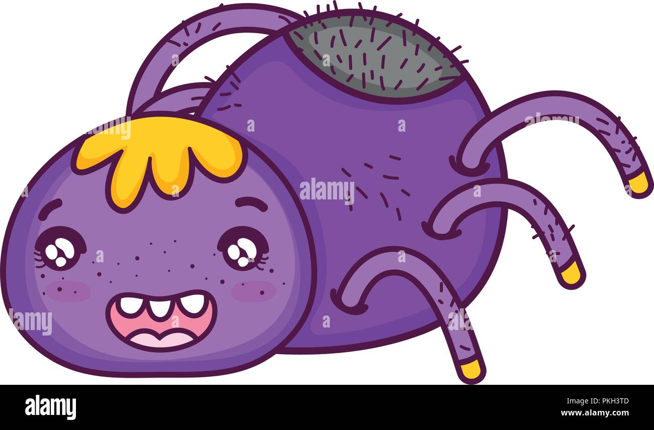 happy spider character wild animal vector illustration Stock Vector ...