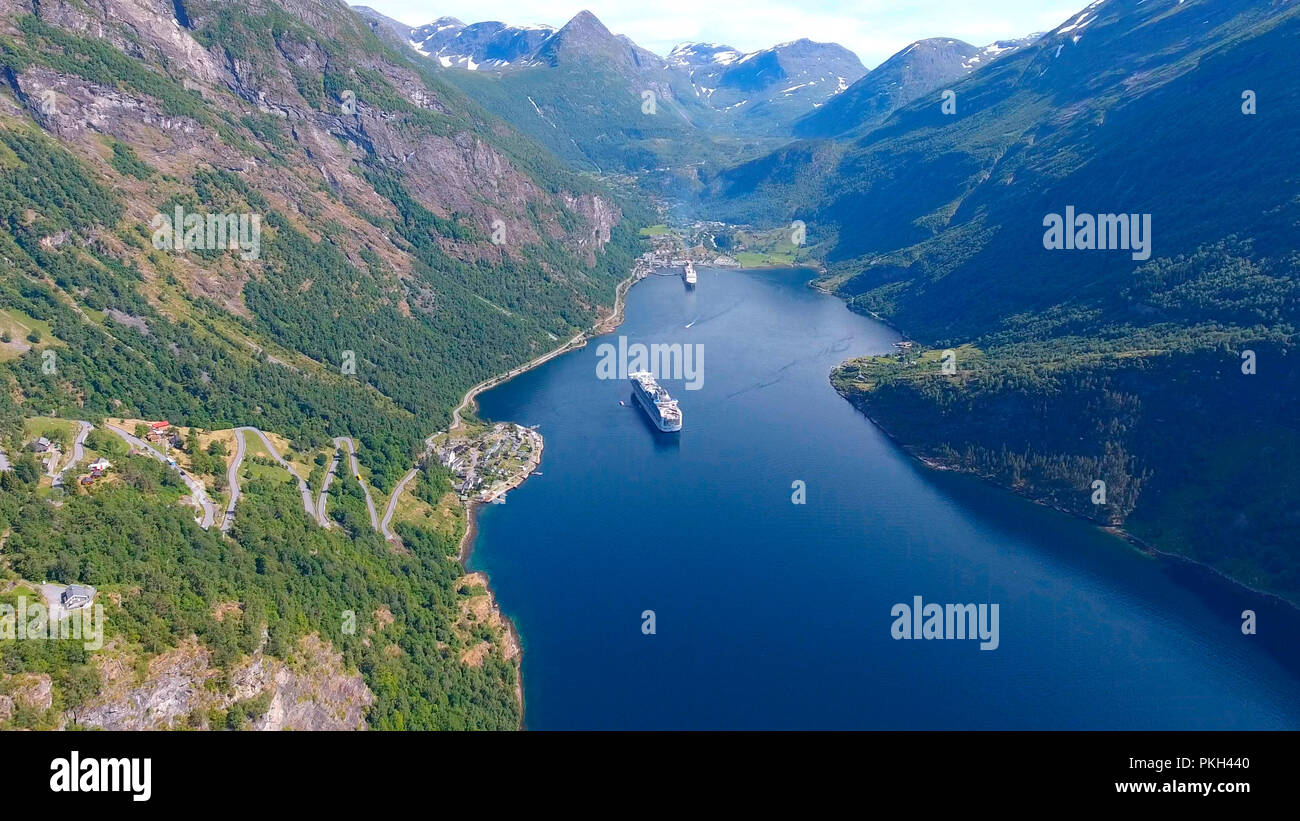Geiranger aerial hi-res stock photography and images - Alamy