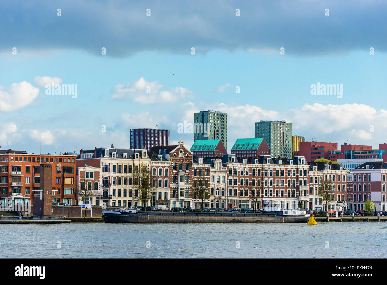 Rotterdam, Netherlands - April 14 2017: Urban cityscape buildings of ...