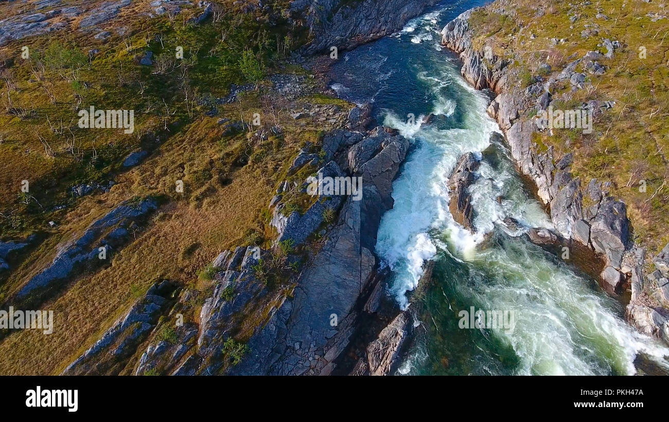 Top view of Beautiful mountain river, Norway Stock Photo - Alamy