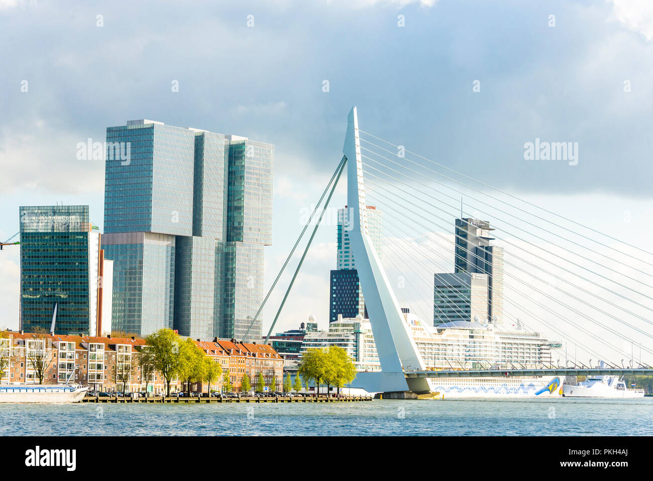 Rotterdam, Netherlands - April 14 2017: Urban cityscape buildings of ...