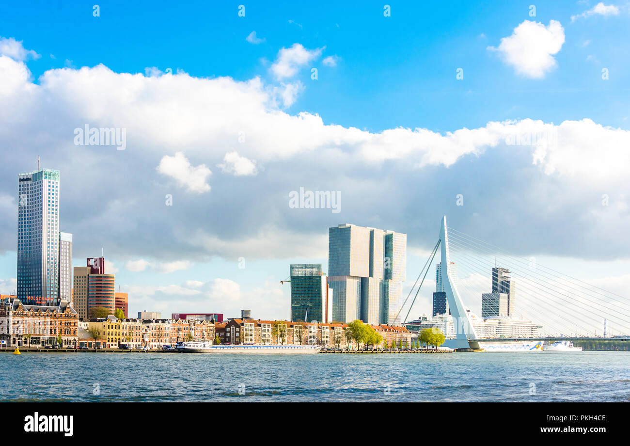 Rotterdam, Netherlands - April 14 2017: Urban cityscape buildings of ...