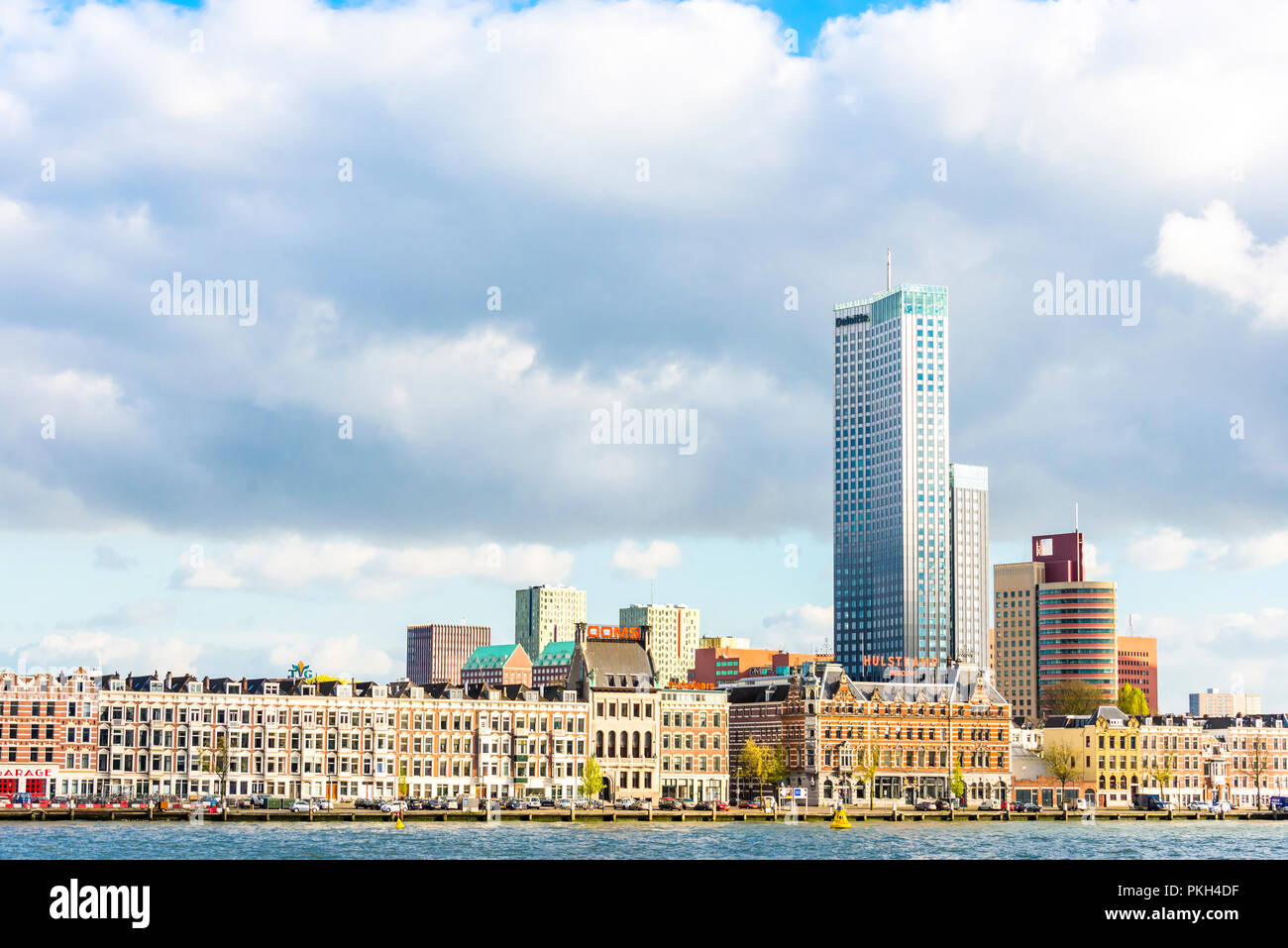 Rotterdam, Netherlands - April 14 2017: Urban cityscape buildings of ...