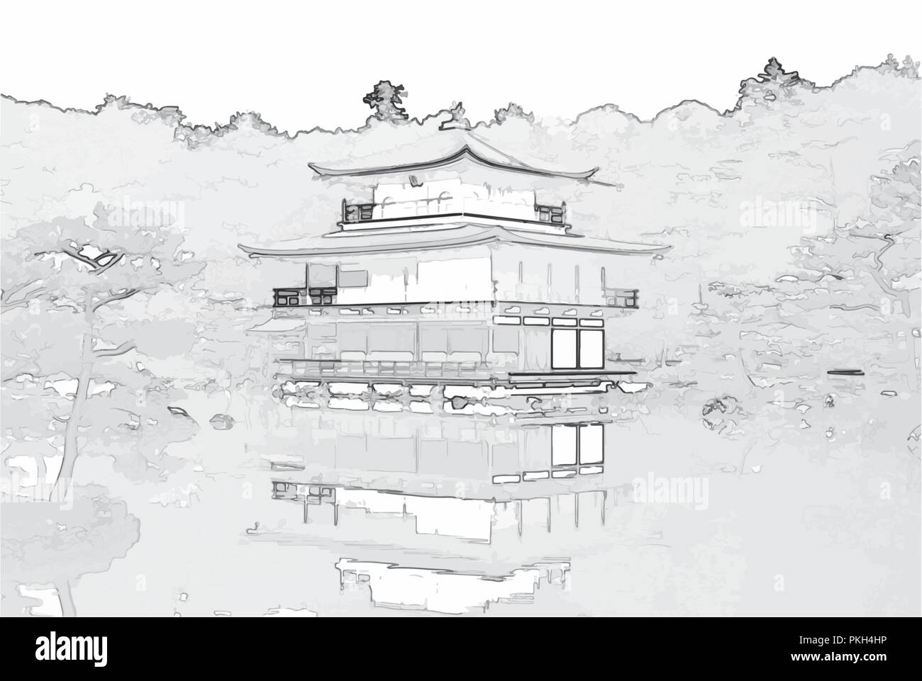 Japan rain art Stock Vector Images - Alamy